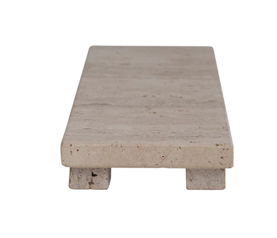 Footed Travertine Board – Dwell Home Co.